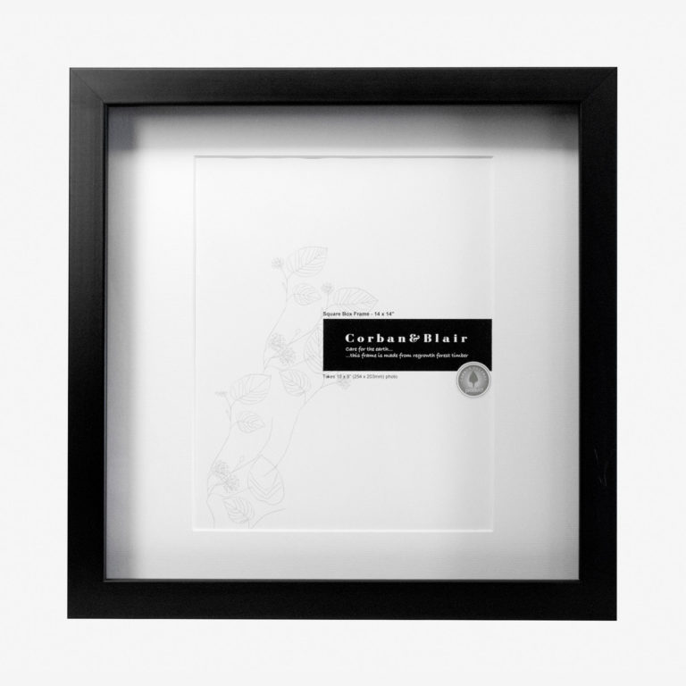 Box Frame 8x8" With 4×4″ Mat - Corban & Blair