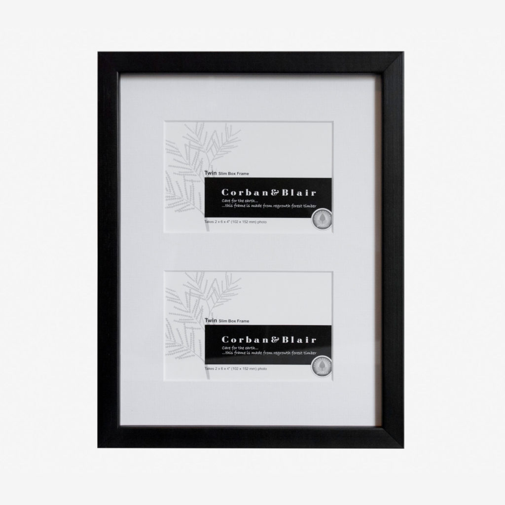 Twin Slim Box Frame with 6x4" mat - Corban & Blair