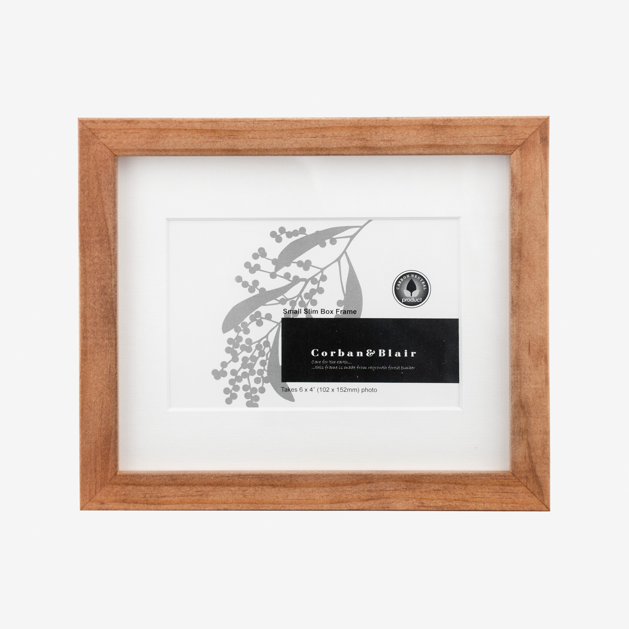Slim Box Frame with 6x4" Mat - Corban & Blair