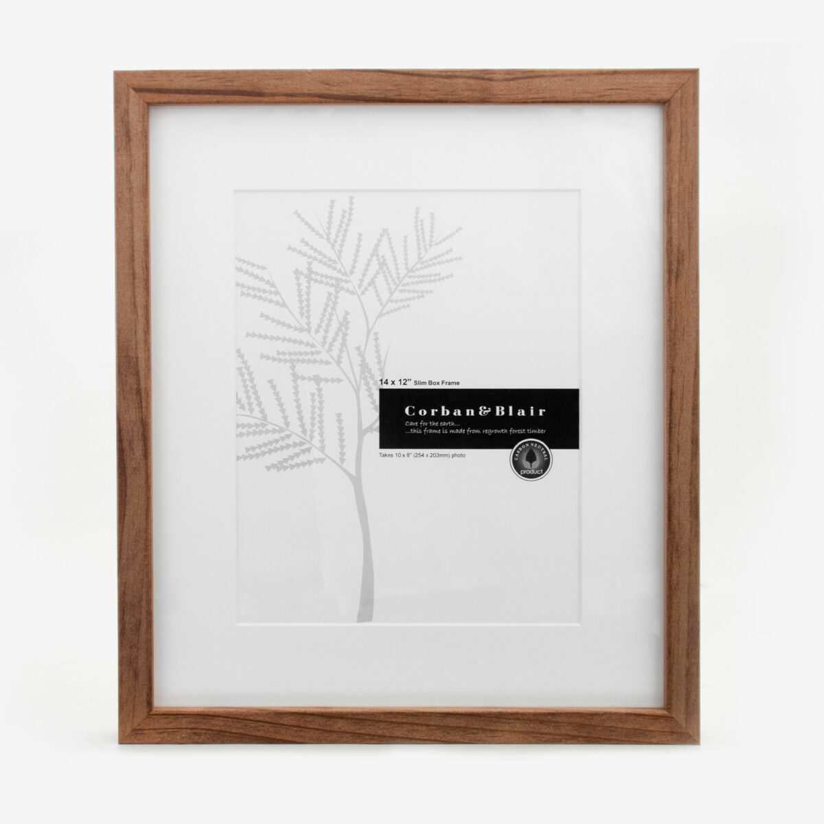 Slim Box Frame 14 x 12" with 10x8" Mat - Corban & Blair
