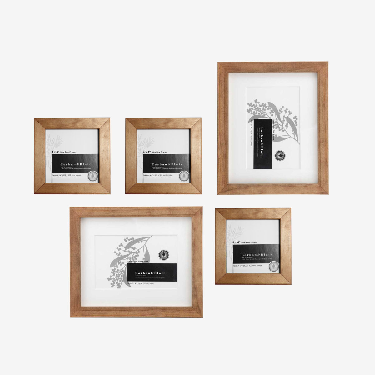 5 Piece Slim Box Frame Gallery Wall Set - Corban & Blair