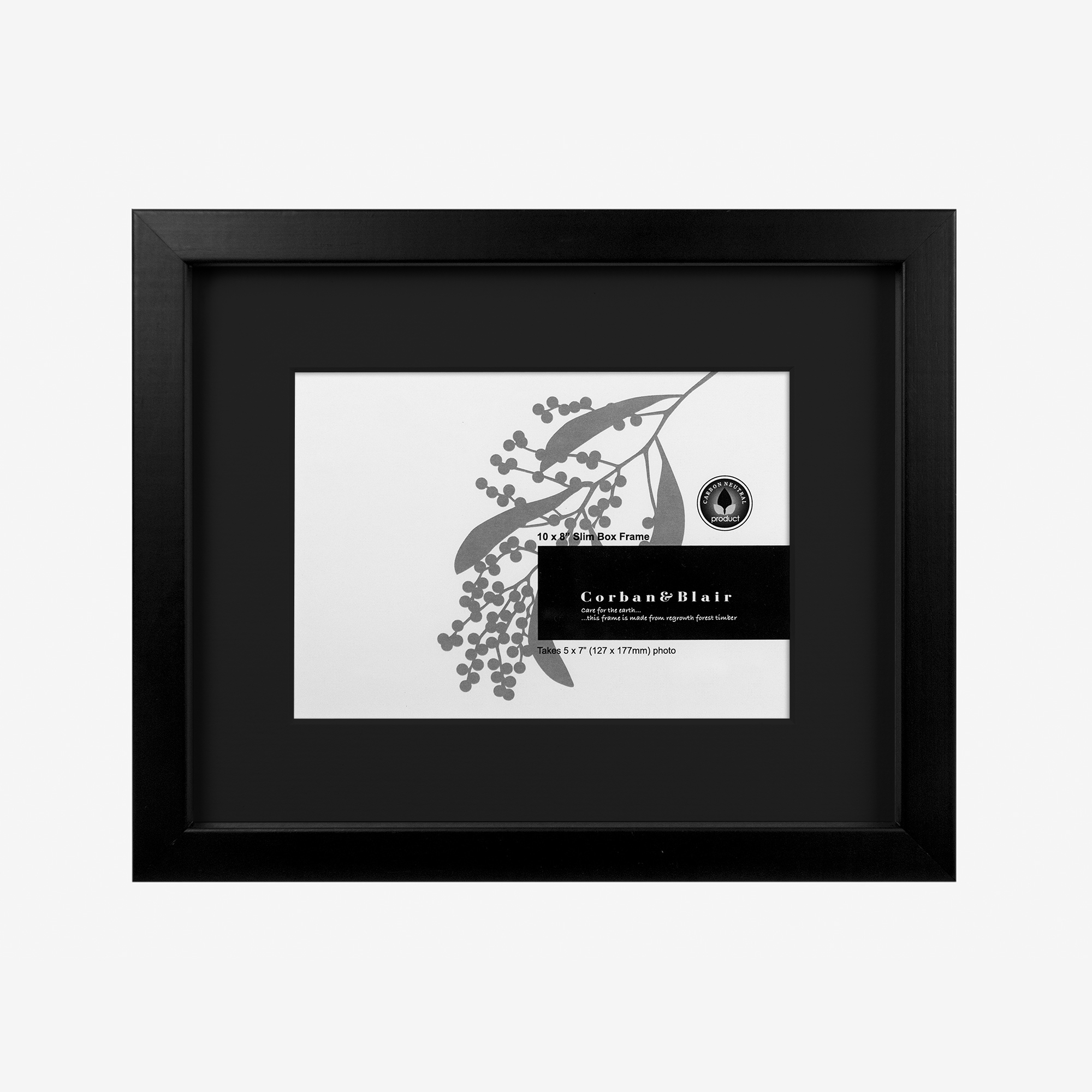 Slim Box Frame with 10x8" Mat - Corban & Blair